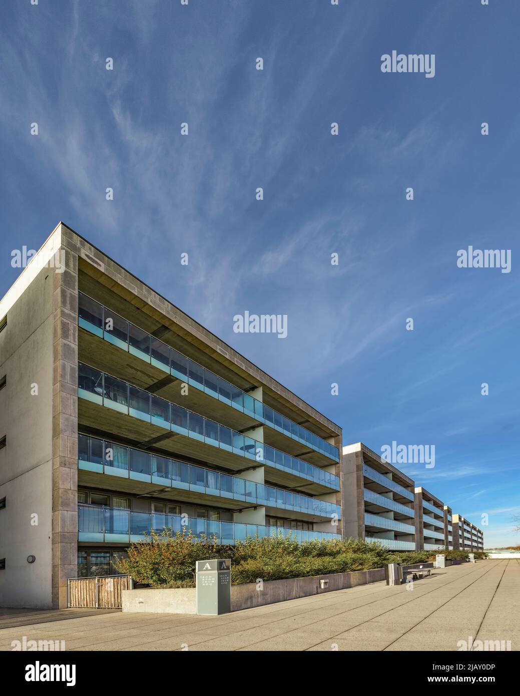 Modern apartment block in Charlestown place at sunny Day. Dublin ...