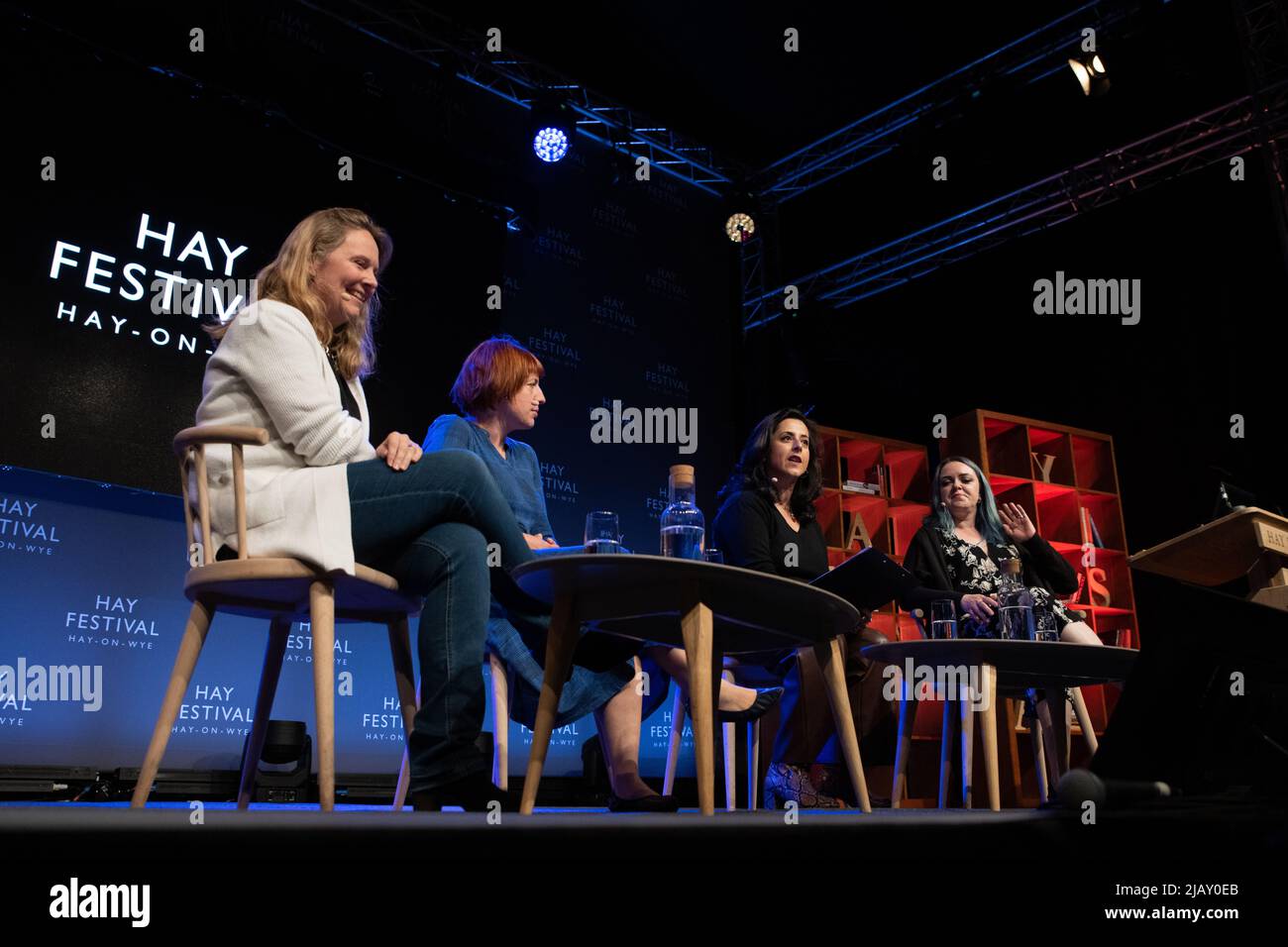 Hay-on-Wye, Wales, UK. 1st June, 2022. Alex von Tunzelmann, Anita Anand ...