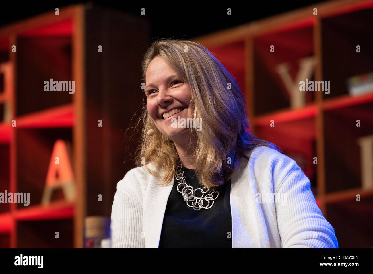 Hay-on-Wye, Wales, UK. 1st June, 2022. Alex von Tunzelmann, Anita Anand ...