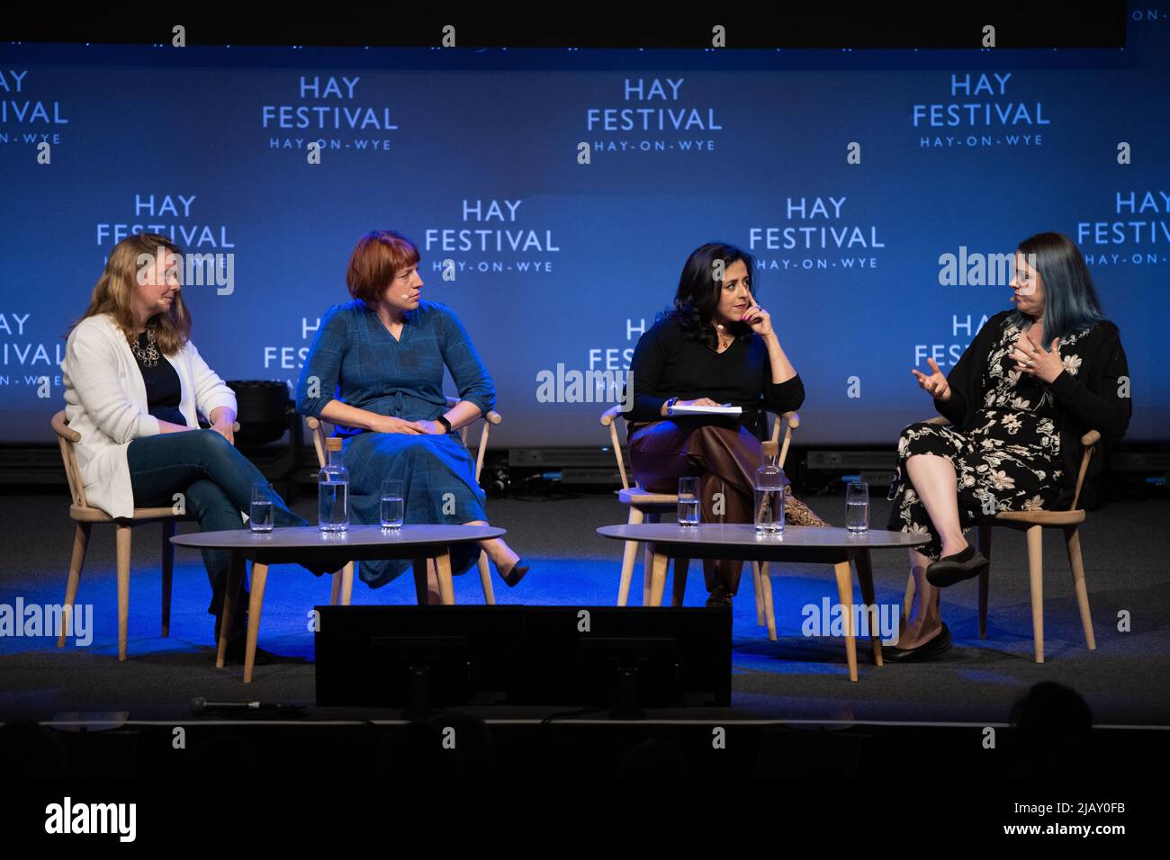 Hay-on-Wye, Wales, UK. 1st June, 2022. Alex von Tunzelmann, Anita Anand ...