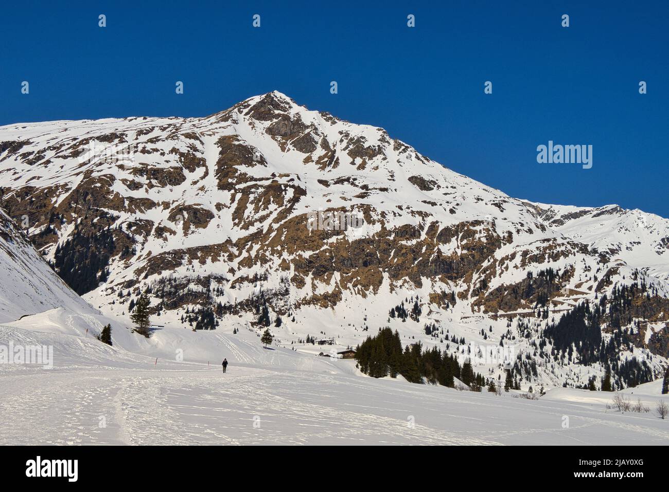Winter in the mountains of the Hohe Tauern in the Gastein Valley Stock ...