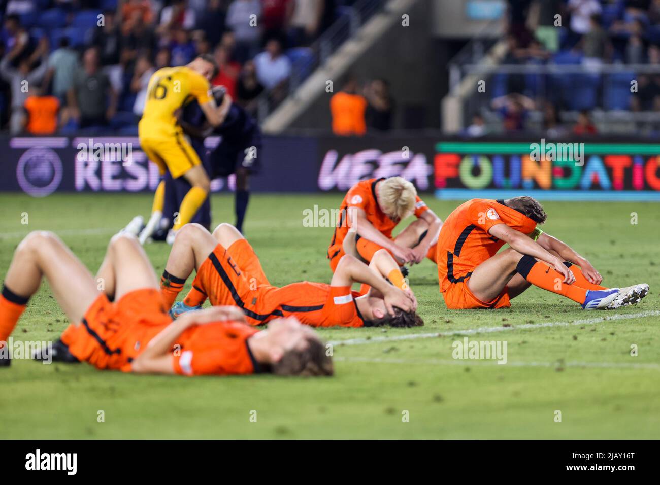 NETANYA, ISRAEL - JUNE 1: Mike Kleijn of the Netherlands U17 looks ...