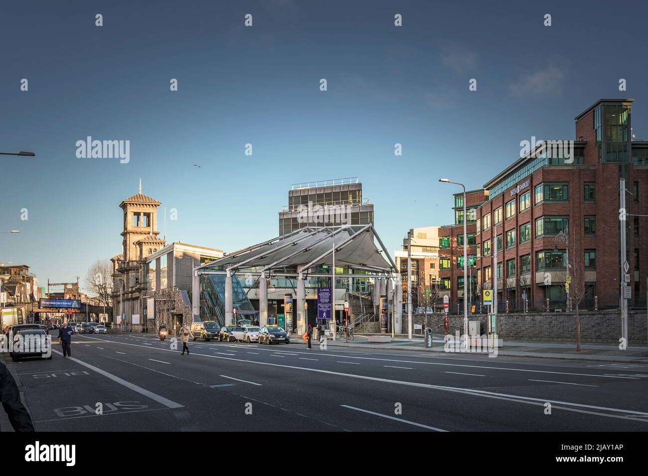 Combination of modern and traditional architecture at Connolly Station ...