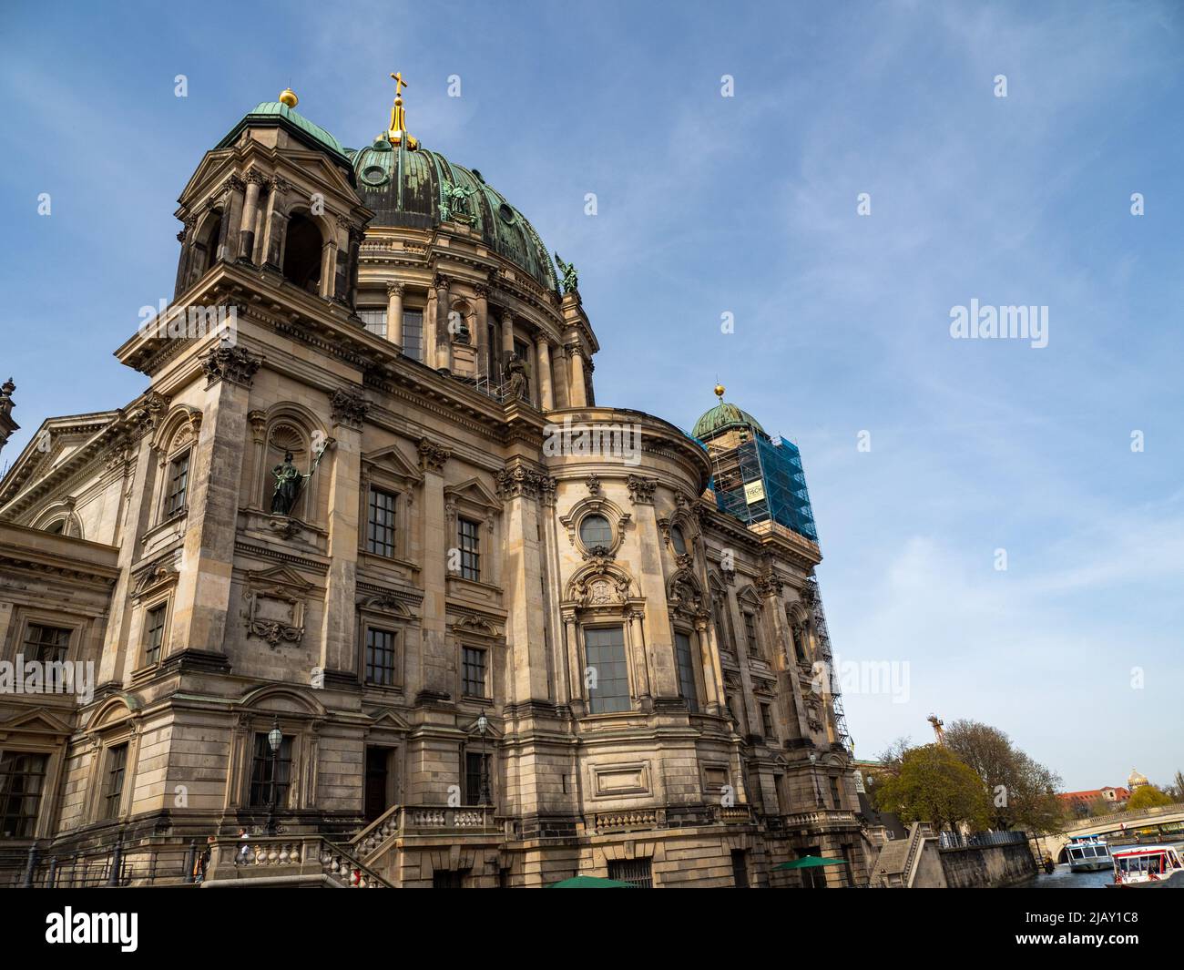 Germany, Berlin, view of the Berlin Cathedral and the TV tower Stock ...