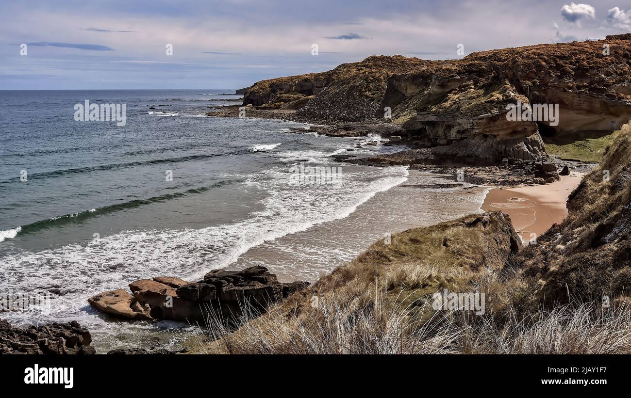 Cove Bay, Hopeman, Moray Stock Photo - Alamy