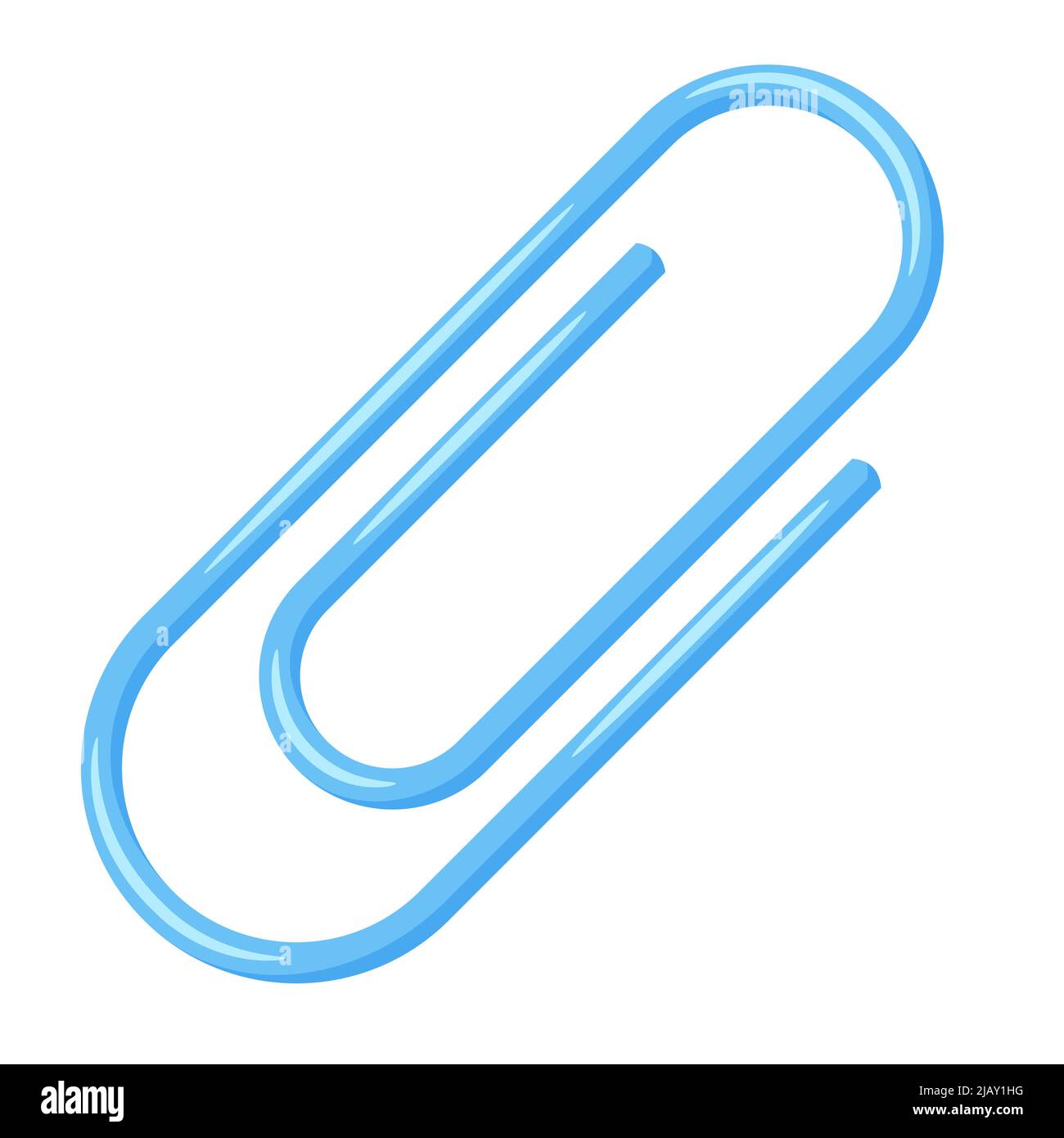 Illustration of paper clip. Office supply, accessory for school and ...