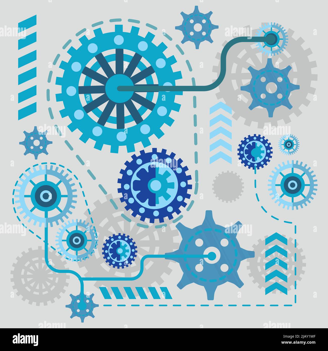 blue gears illustration Stock Vector Image & Art - Alamy