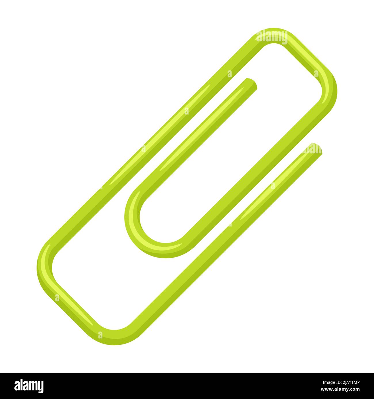 Illustration of paper clip. Office supply, accessory for school and ...