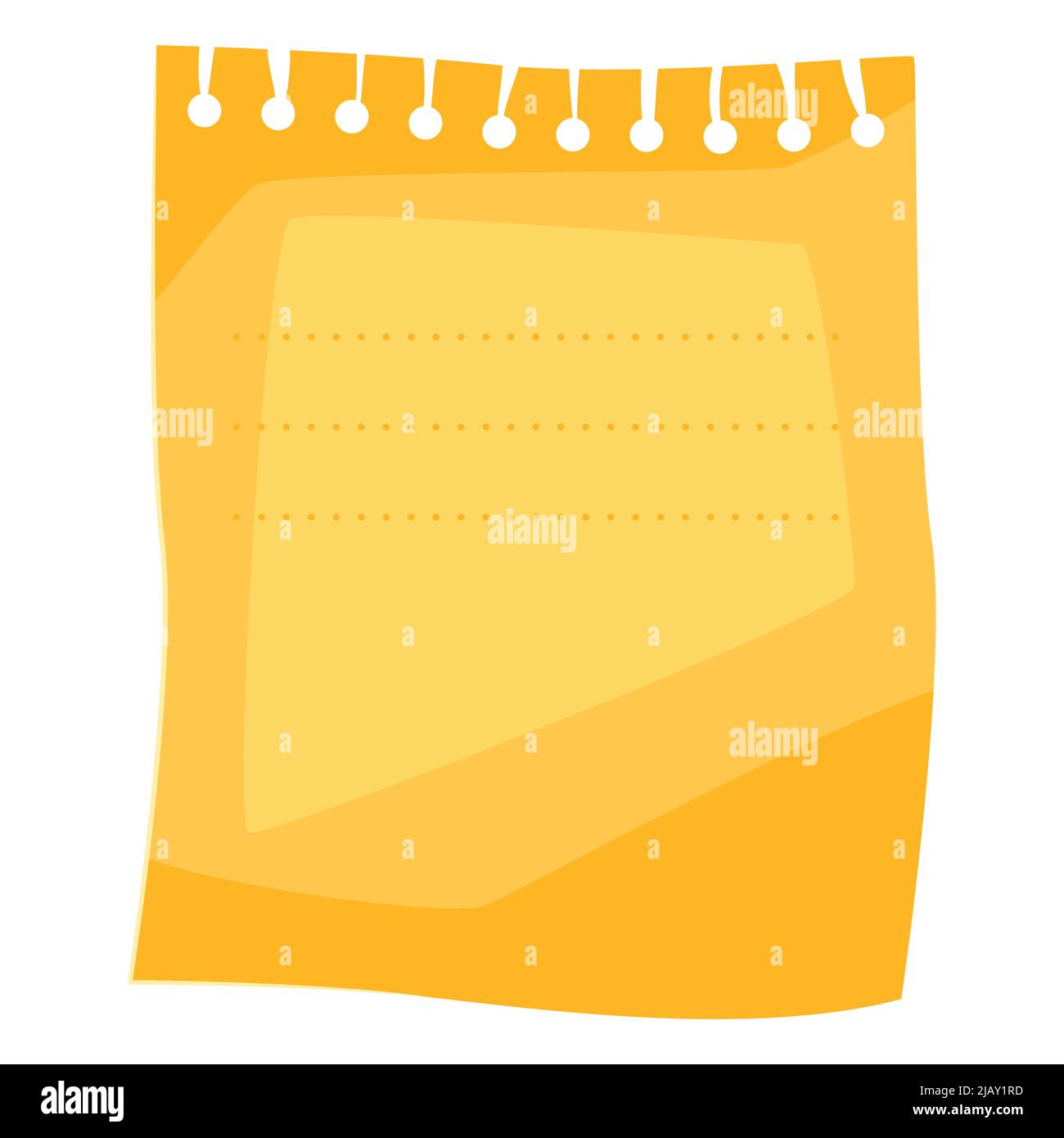 Illustration of notepad sheet. Office supply, accessory for school and ...