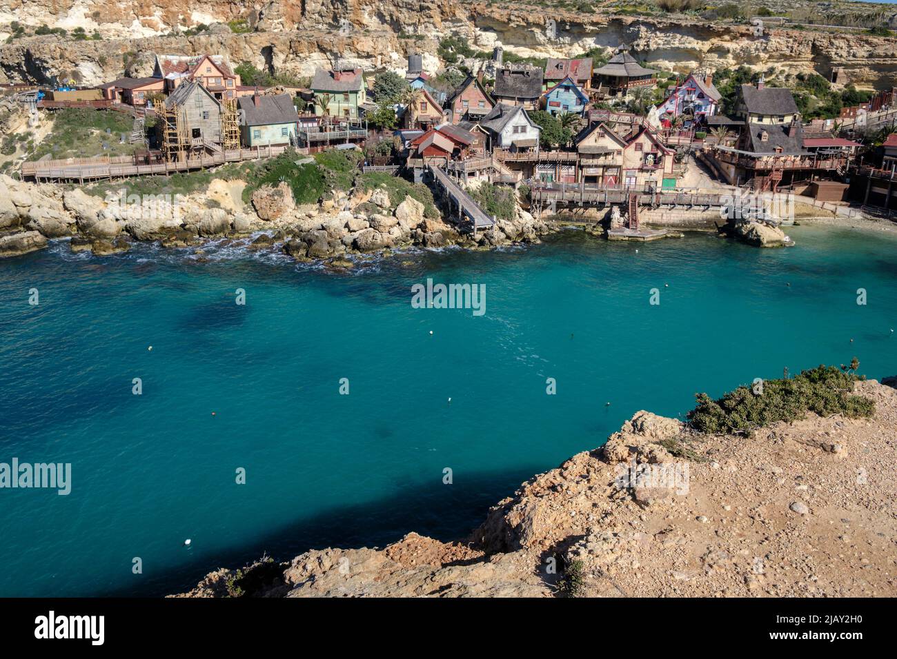 The Popeye Village theme park, Malta Stock Photo - Alamy