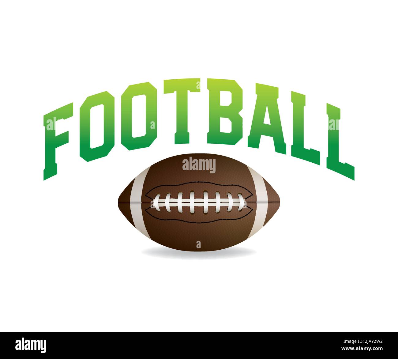 The word FOOTBALL written over a ball and white background illustration ...