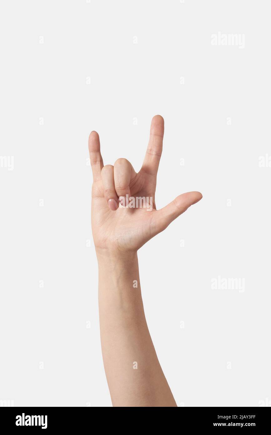 I love you sign language Stock Photo - Alamy