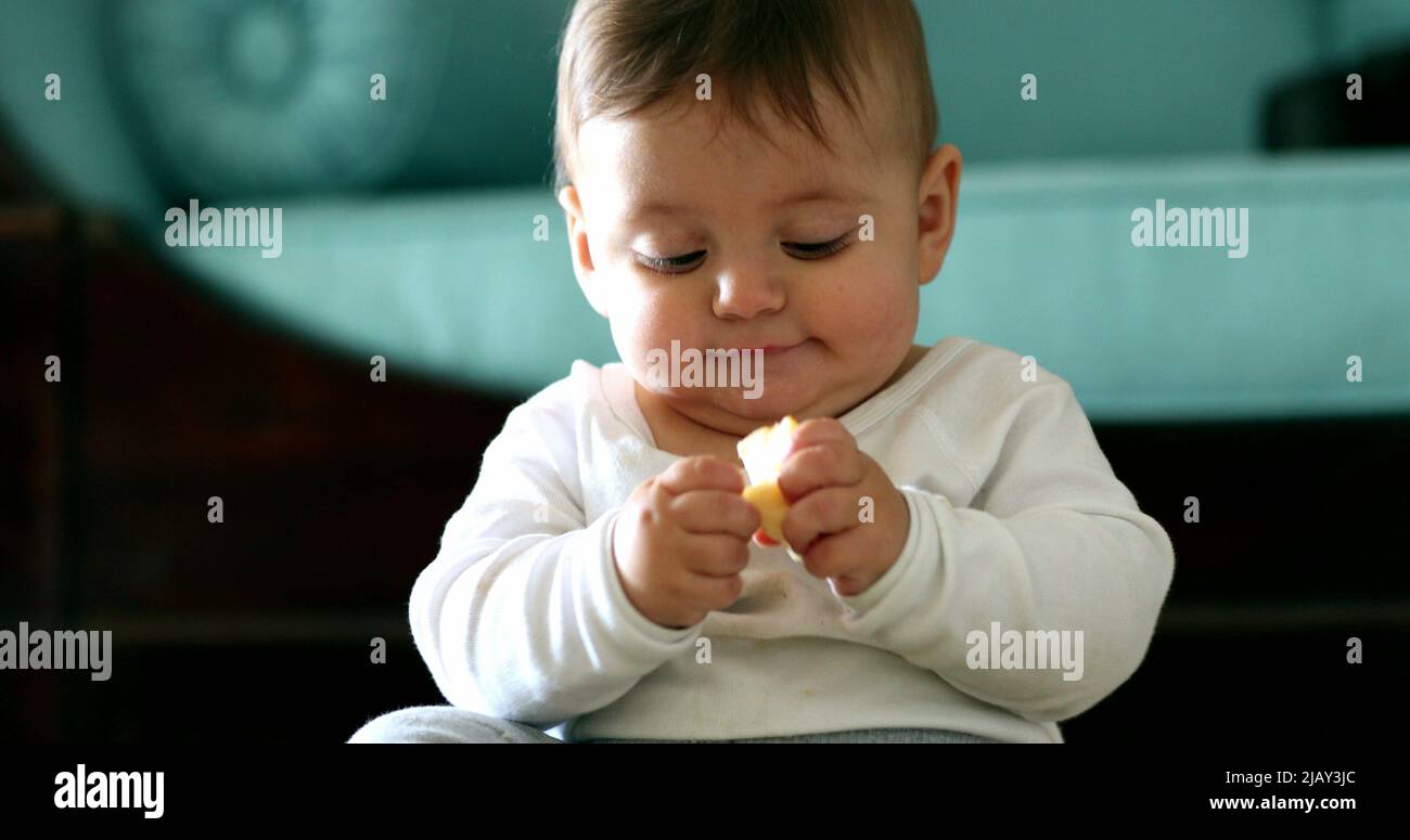Happy baby clapping hand, joyful infant child toddler boy Stock Photo ...