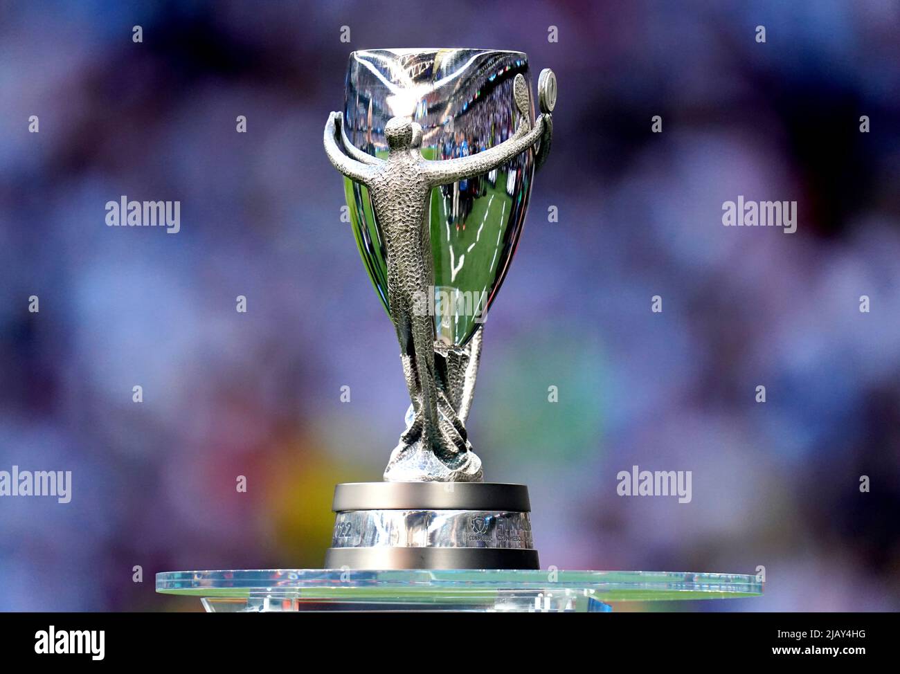 Finalissima 2022 trophy ahead of the Finalissima 2022 match at Wembley ...