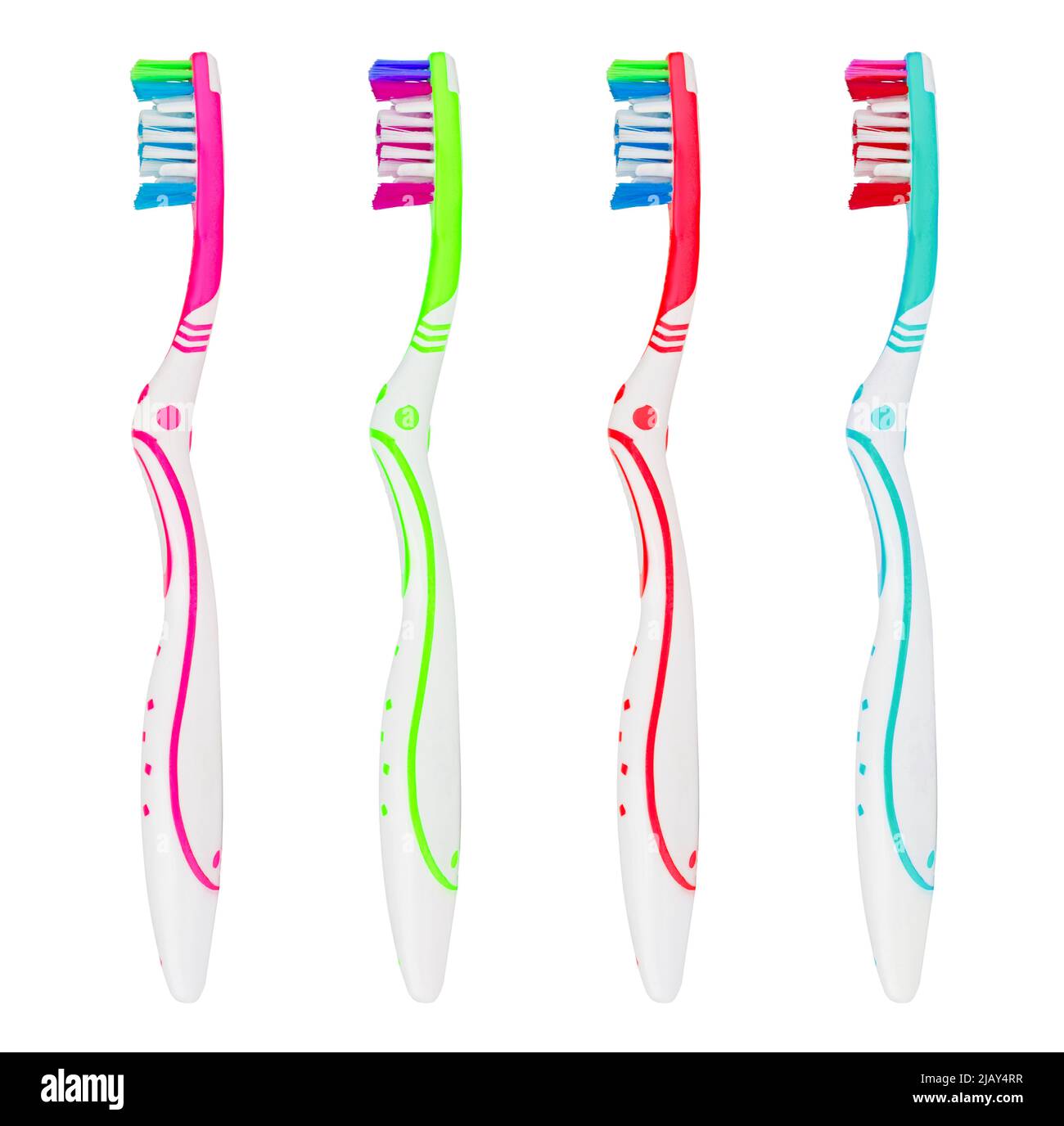 toothbrush, a tool for brushing teeth, on a white background in ...