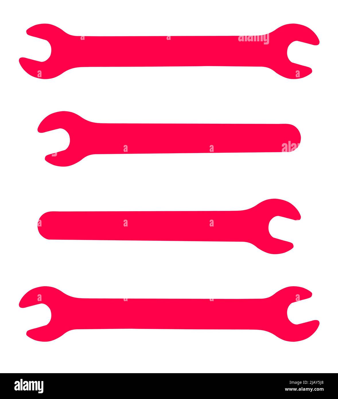 wrench, improvised repair tool, on a white background in isolation ...