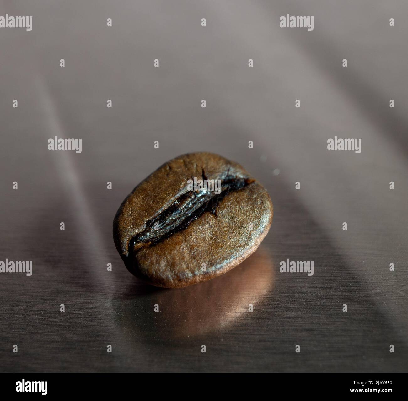Coffee bean on a reflective surface. Macro. High quality photo Stock ...