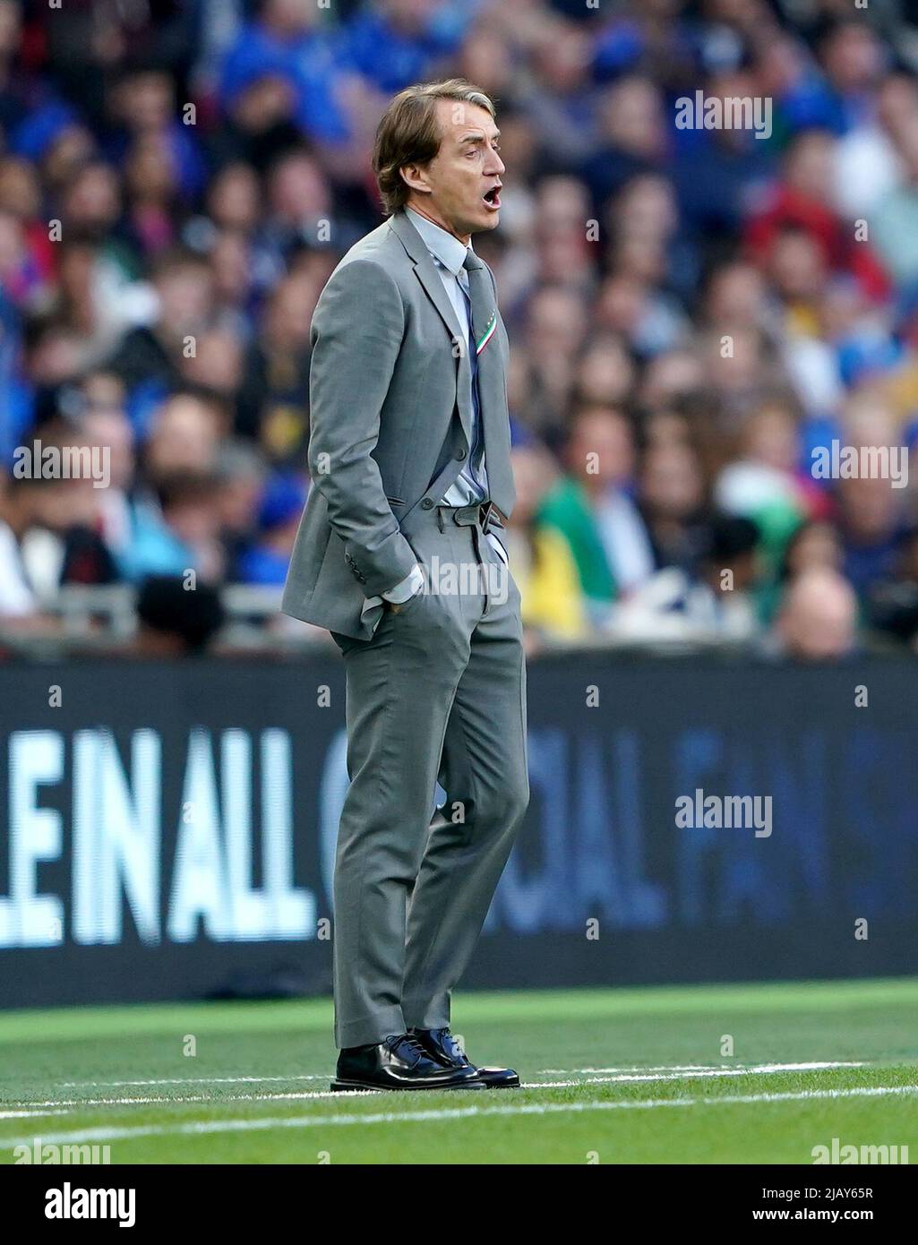 Italy manager, Roberto Mancini during the Finalissima 2022 match at ...