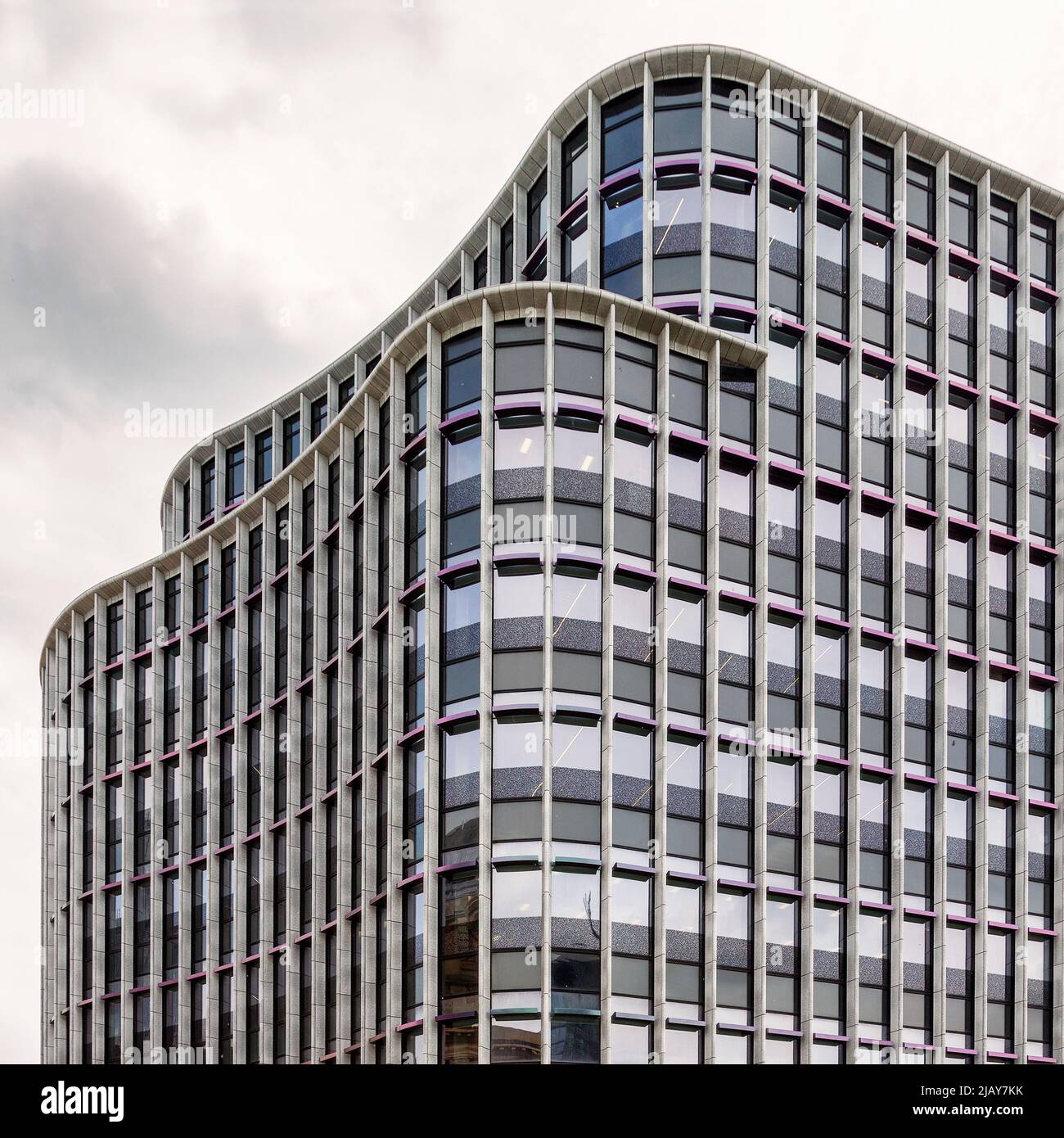 Detail of the sleek modern architecture of One Chamberlain Square, part ...