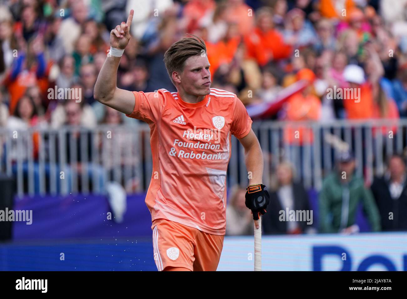 MALDEN, NETHERLANDS - JUNE 1: Koen Bijen of the Netherlands celebrates ...