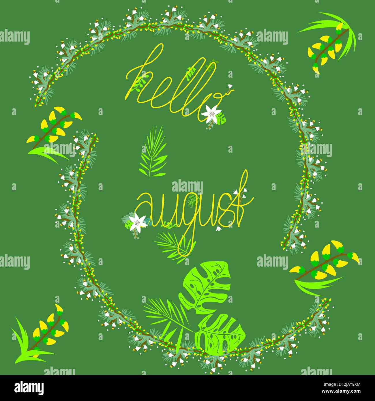 Hello august hi-res stock photography and images - Alamy