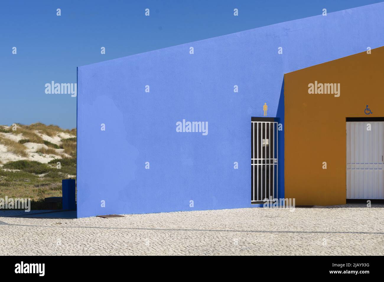 modern water closets in the dunes of Costa Nova, Aveiro district ...