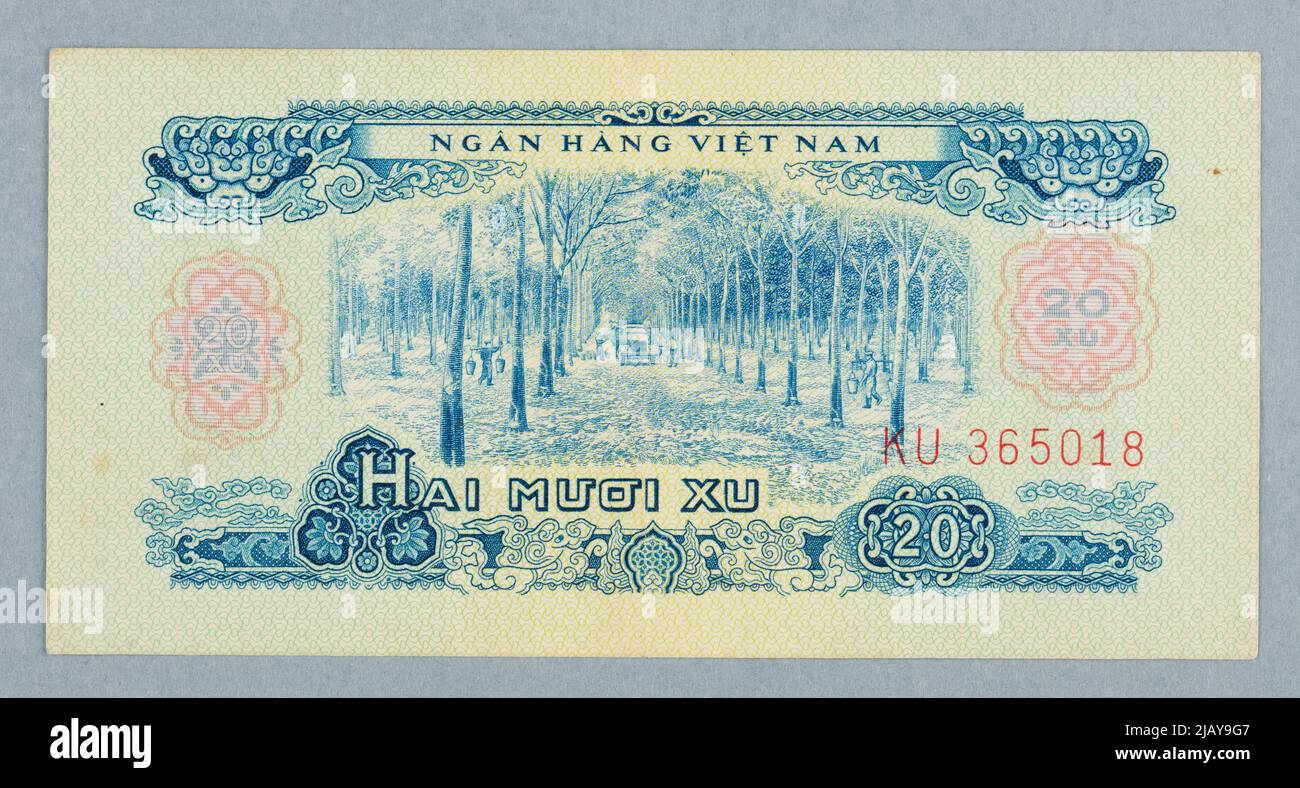 Banknote on 20 cents, Vietnam Hang Vietnam, South Vietnam, 1966 (1975 ...