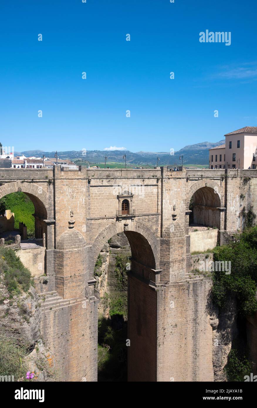 The New Bridge Puente Nuevo in Ronda, in Andalusia Spain Stock Photo ...