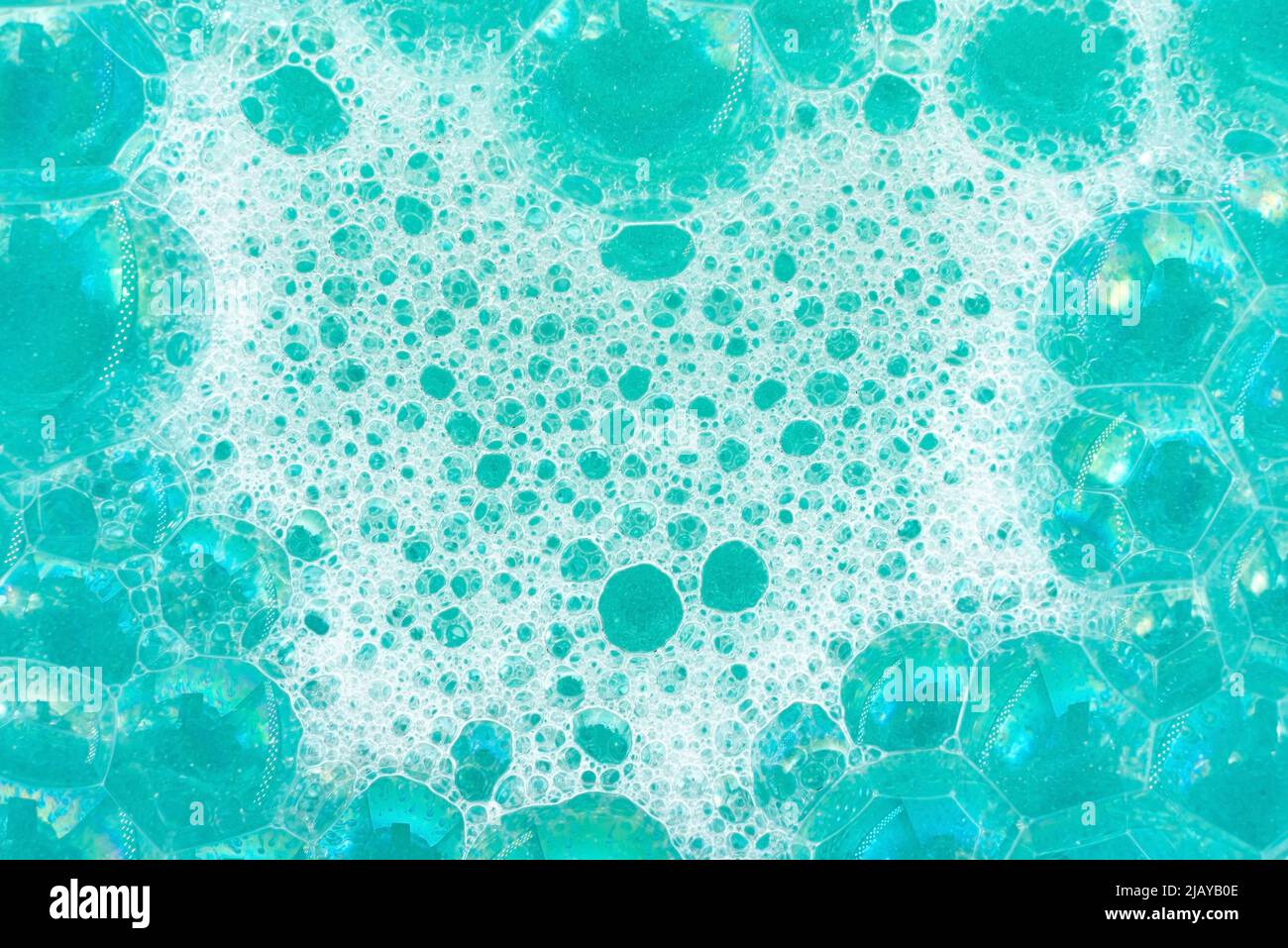 Soap Foam Background Of Dusty Foam With Bubbles Of Blue Color For An