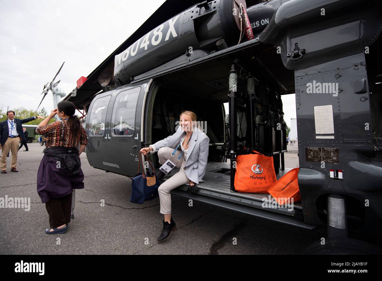 Ottawa, Can. 01st June, 2022. An attendee poses for a photo seated in ...