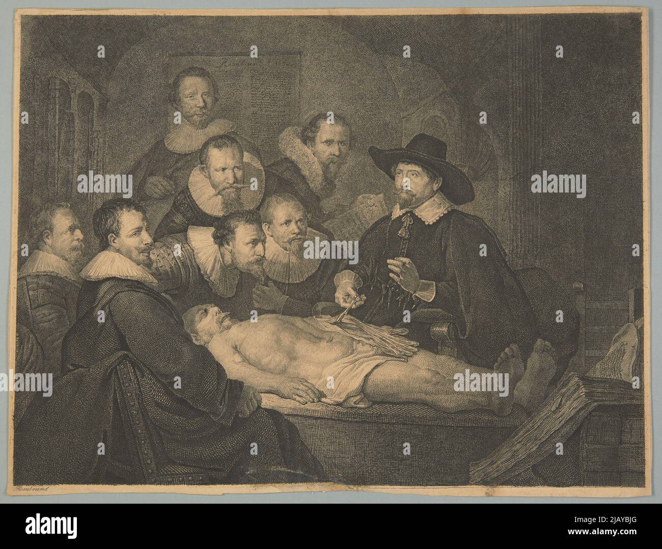 Lesson of Anatomy of Dr. Tulp , according to the image of Rembrandt Van ...