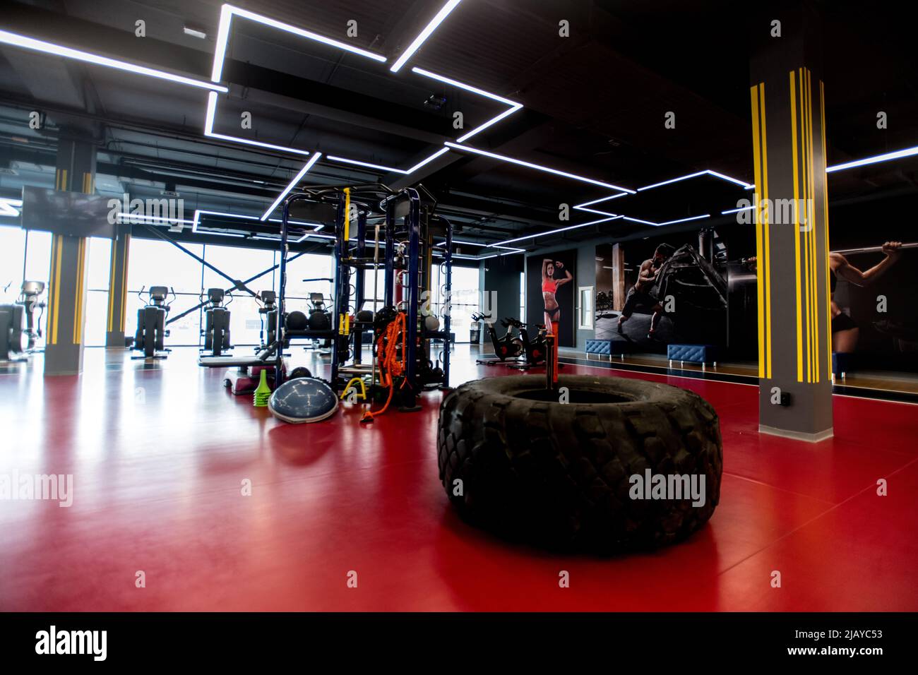 Image of huge heavy wheel for weight training and other sports ...