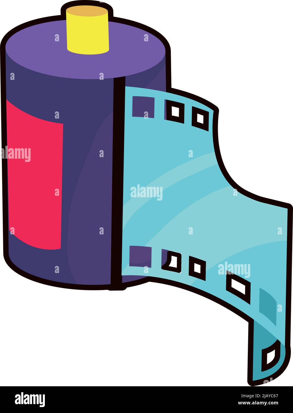 colored film roll Stock Vector Image & Art - Alamy