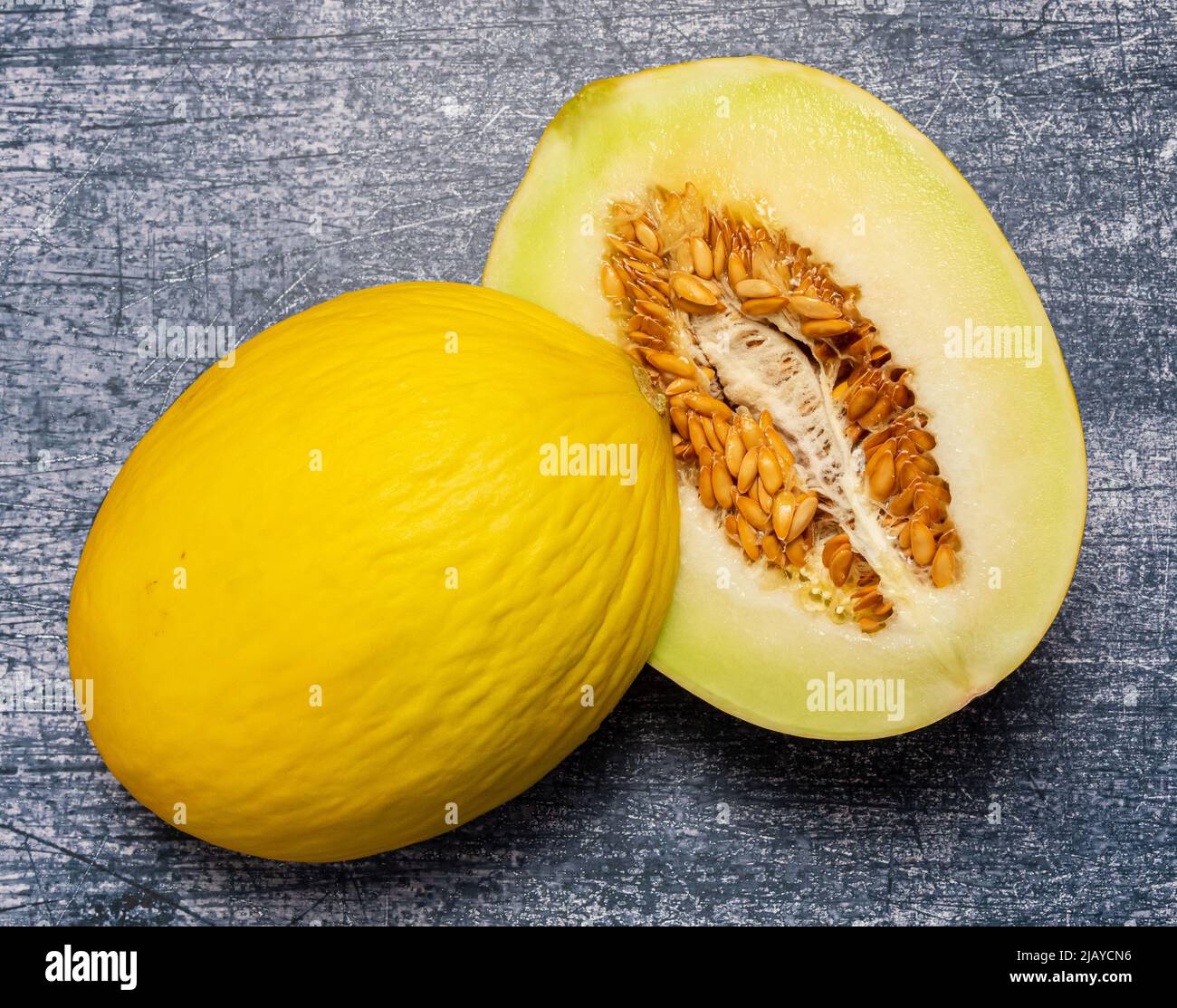 Melon halved hi-res stock photography and images - Alamy