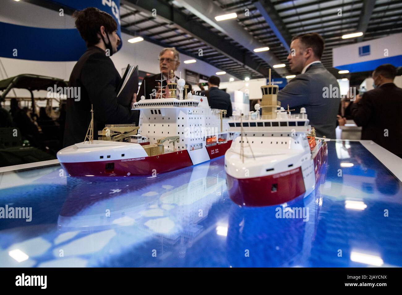 Ottawa, Can. 01st June, 2022. Polar Icebreaker models are shown at the ...