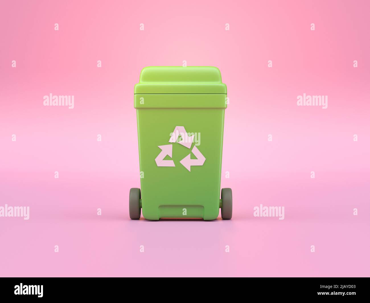 Isolated Recycling Dustbin. 3D Render Stock Photo - Alamy