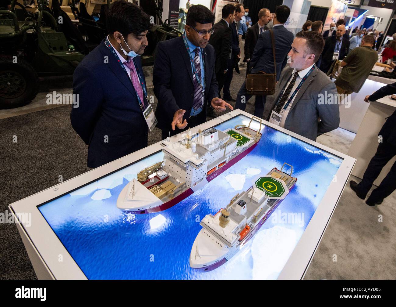 Ottawa, Can. 01st June, 2022. Polar Icebreaker models are shown at the ...