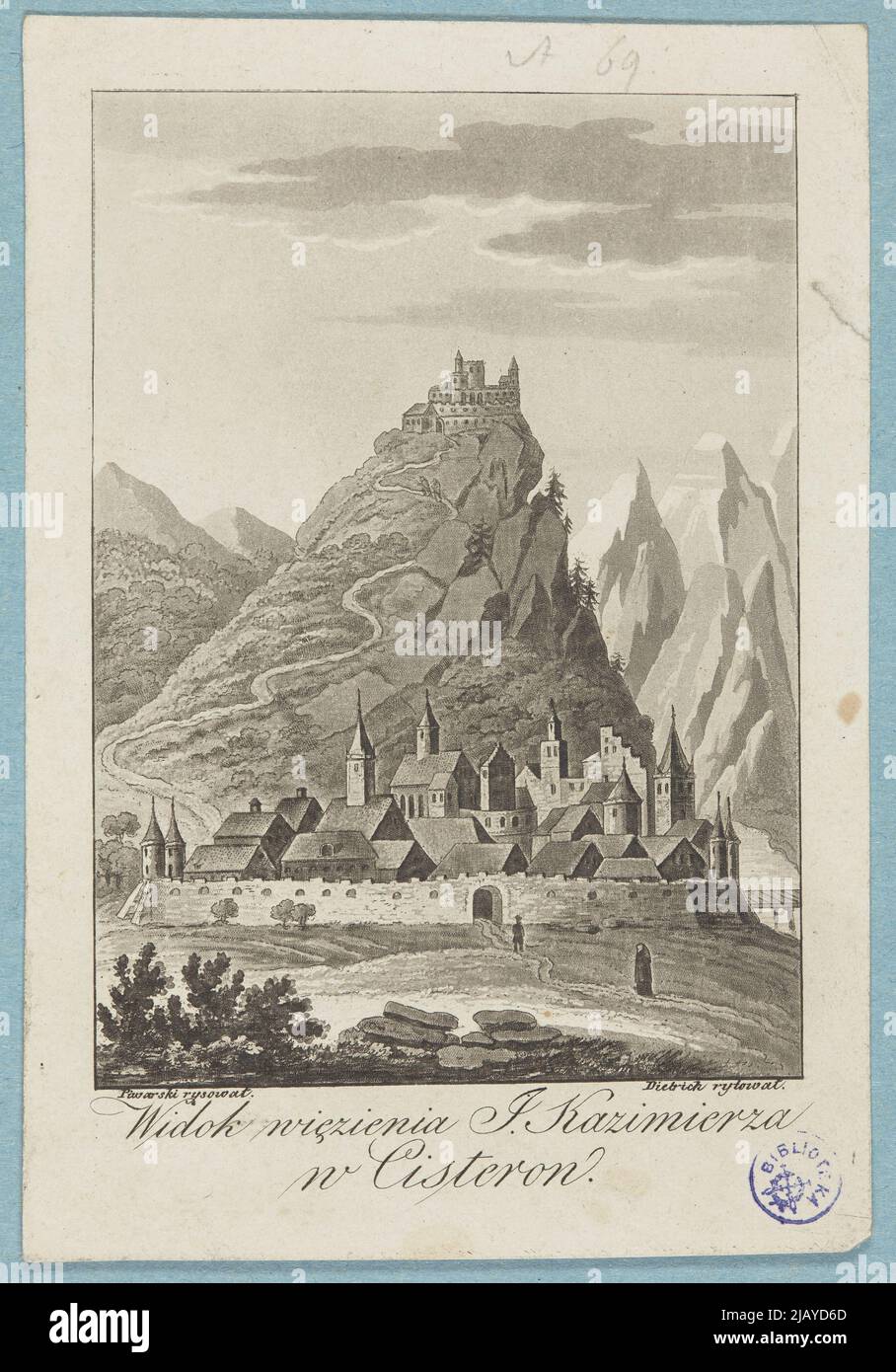 Cisteron View of J. Kazimierz's prison in Cisteron, from: A ...