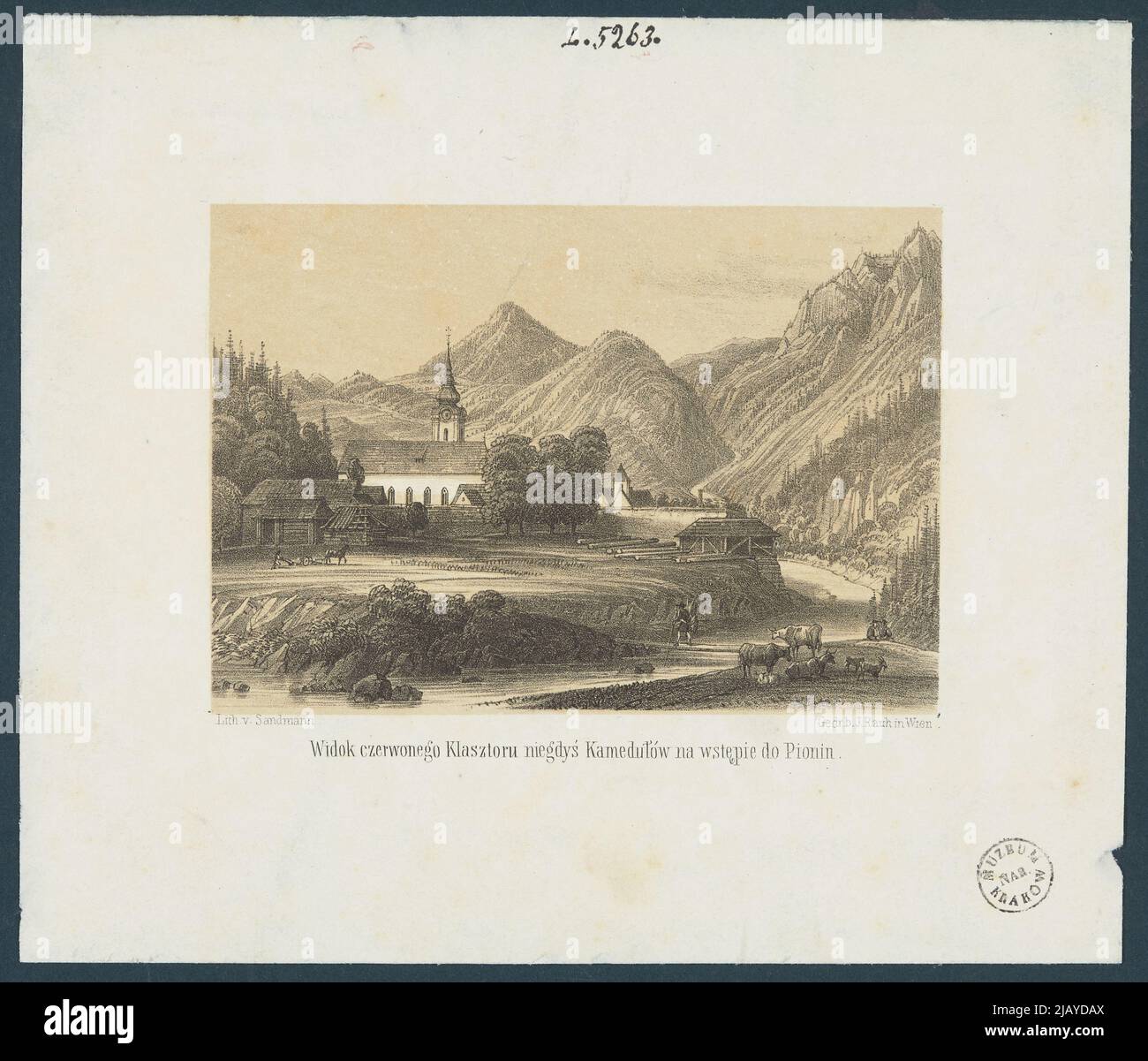 Red monastery in Pieniny View of the red monastery at the beginning to ...