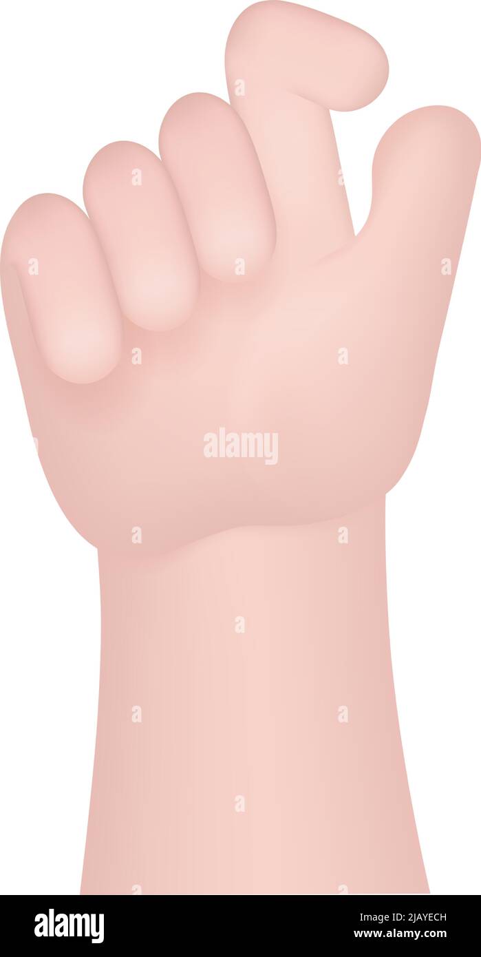 3d cartoon human hand gesture. Hand Emoji Stock Vector Image & Art - Alamy