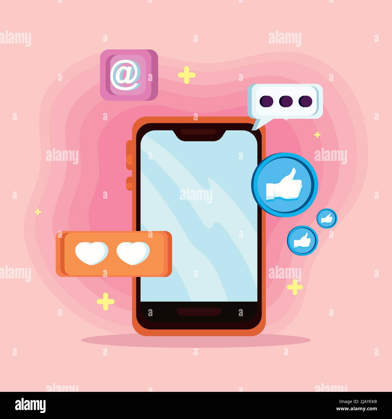 social media addiction illustration Stock Vector Image & Art - Alamy