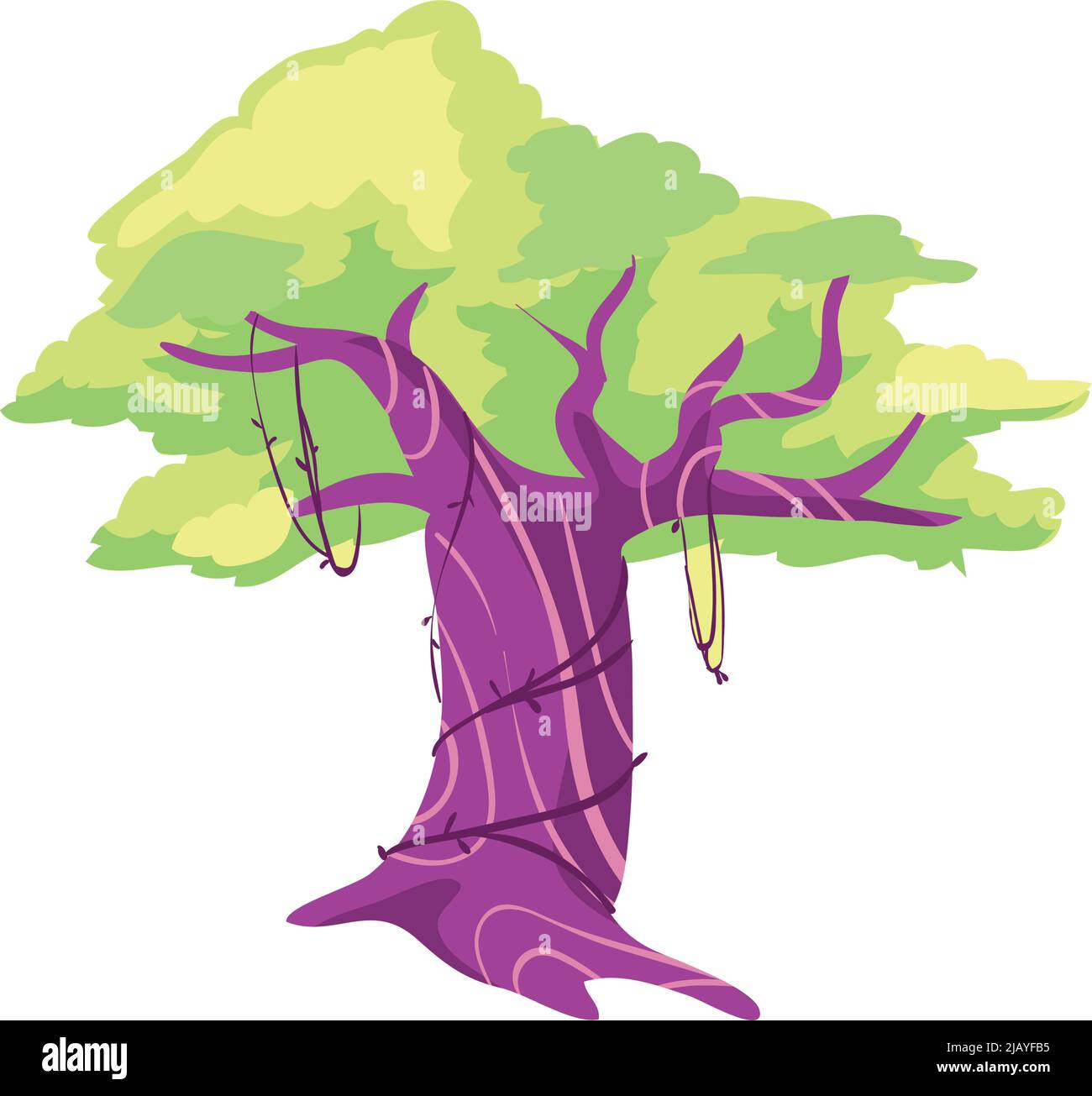 Big green leafy tree Stock Vector Images - Alamy