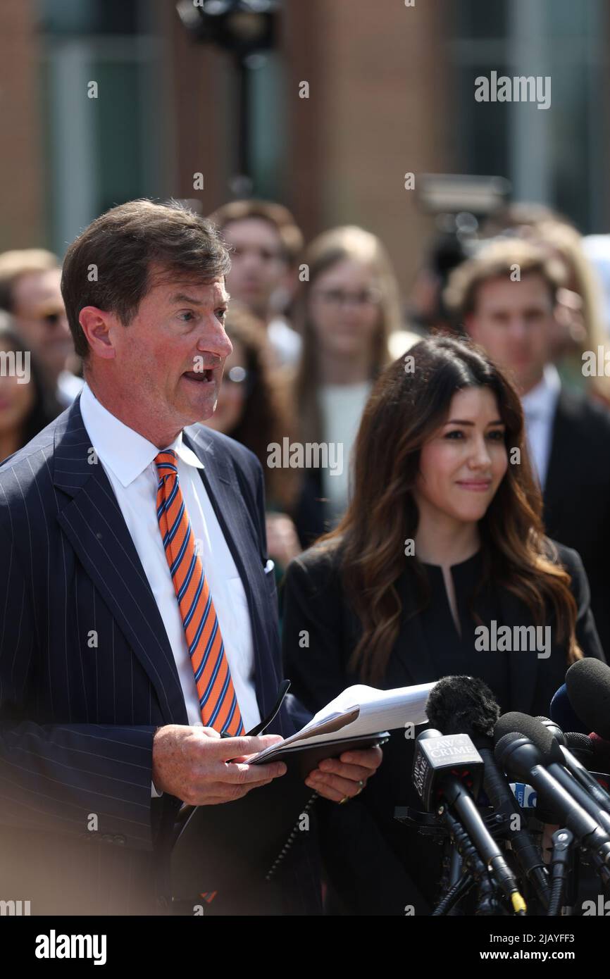 Fairfax, VA, USA. 1st June, 2022. Johnny Depp's lawyers Camille Vasquez ...