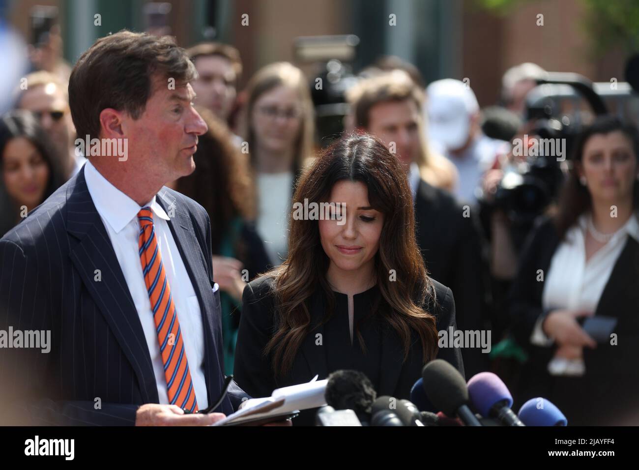 Fairfax, VA, USA. 1st June, 2022. Johnny Depp's lawyers Camille Vasquez ...