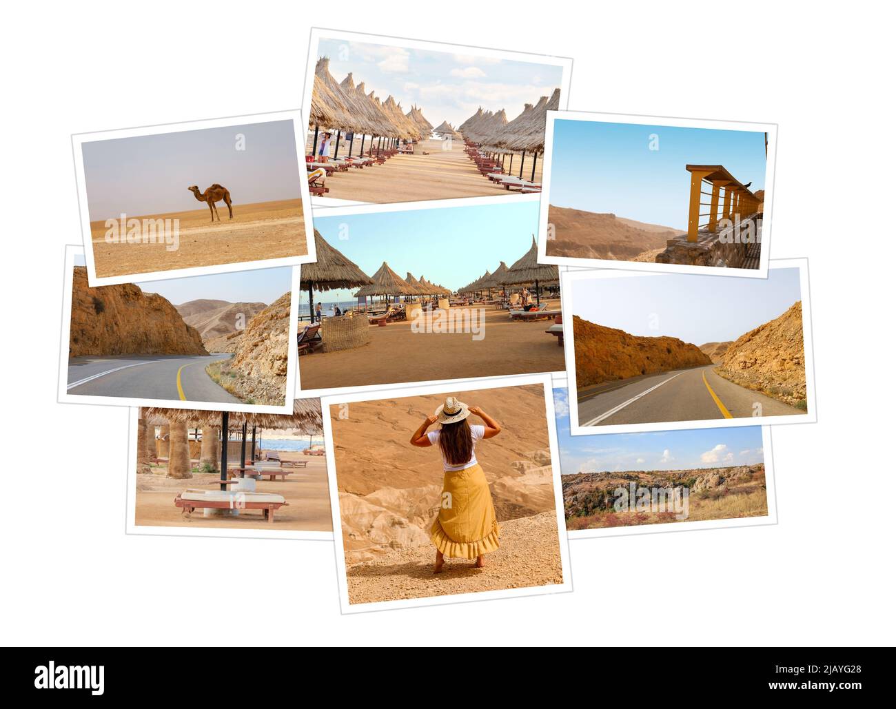 Set of travel photos on white background Stock Photo - Alamy