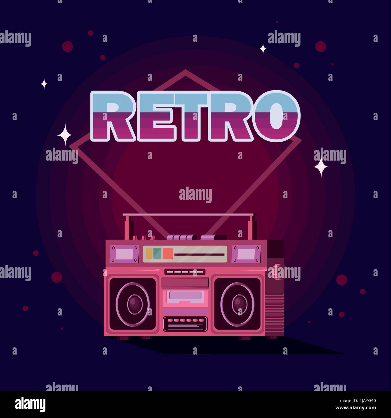 retro radio poster Stock Vector Image & Art - Alamy