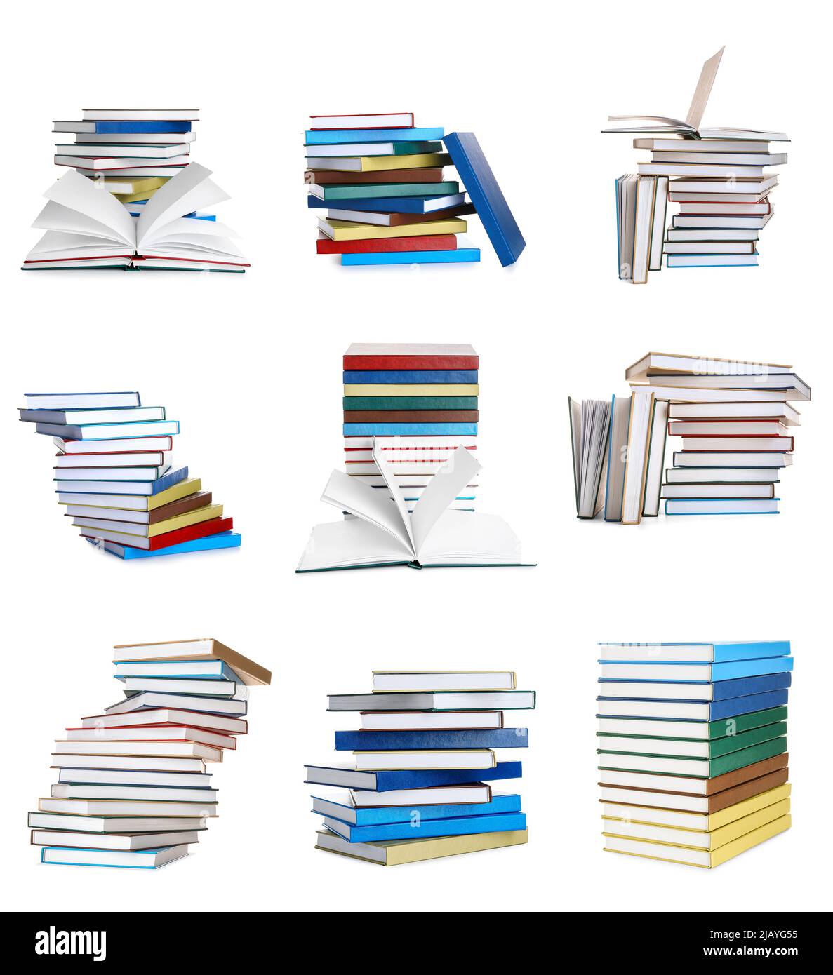 Set of different books isolated on white Stock Photo - Alamy