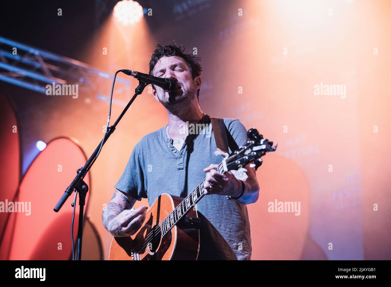 Hay-on-Wye, Wales, UK. 1st June, 2022. Frank Turner at Hay Festival ...