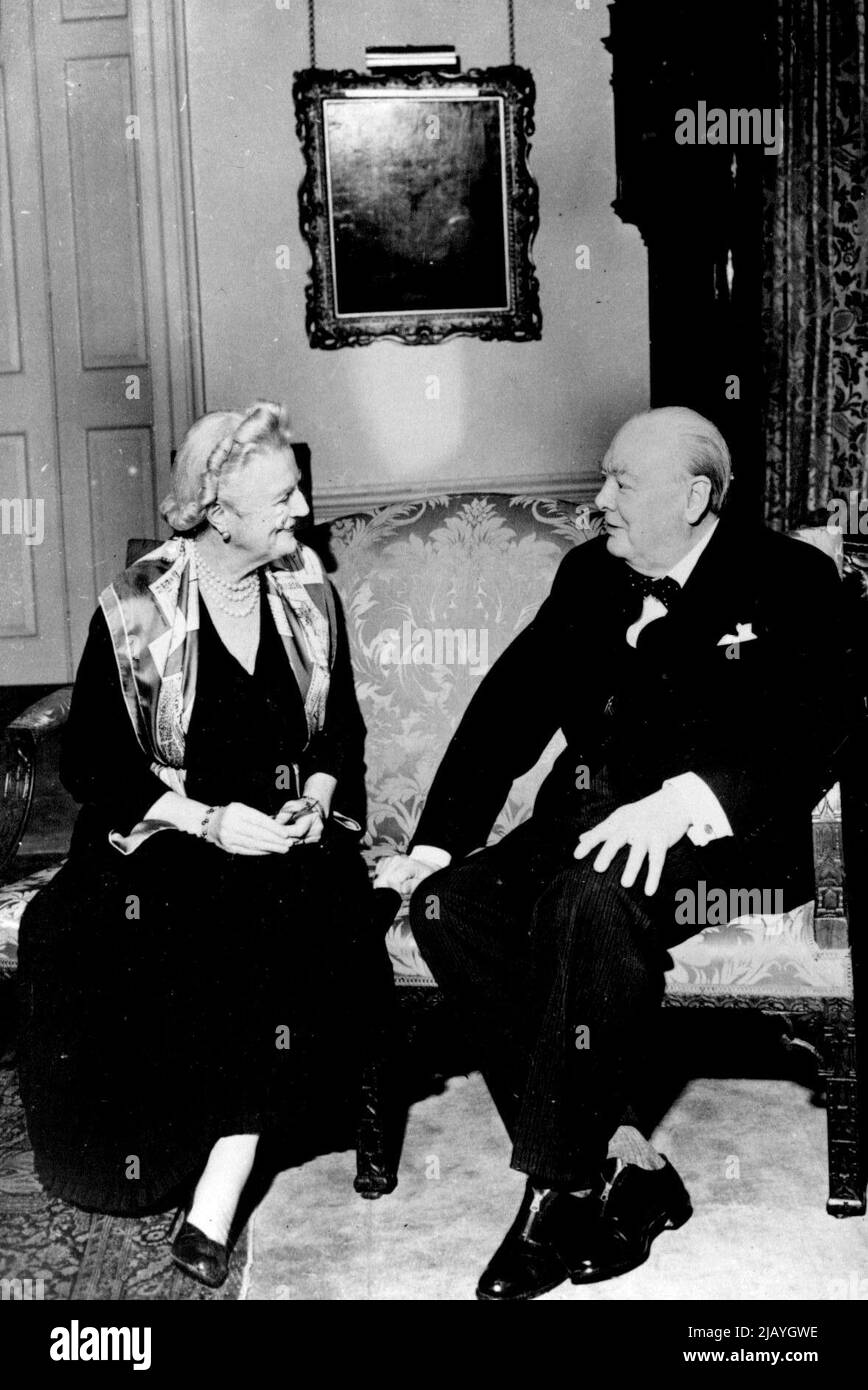 Sir Winston Churchill - Sir Winston and Lady Churchill at home. The ...