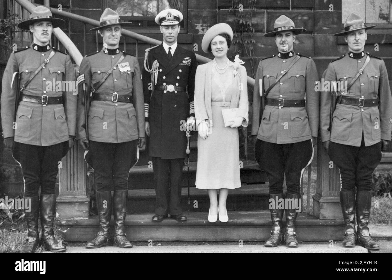 The Royal Farewell To Canada -- Our photograph shows the King and Queen ...